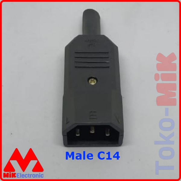 Jual SOCKET KONEKTOR POWER KOMPUTER C13 C14 FEMALE MALE AC 220V 10A | Shopee Indonesia