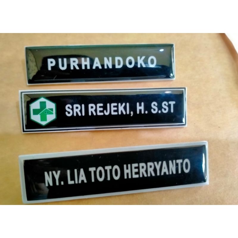 Jual Nama Dada Resin / Name Tag Resin / Papan Nama Resin | Shopee Indonesia