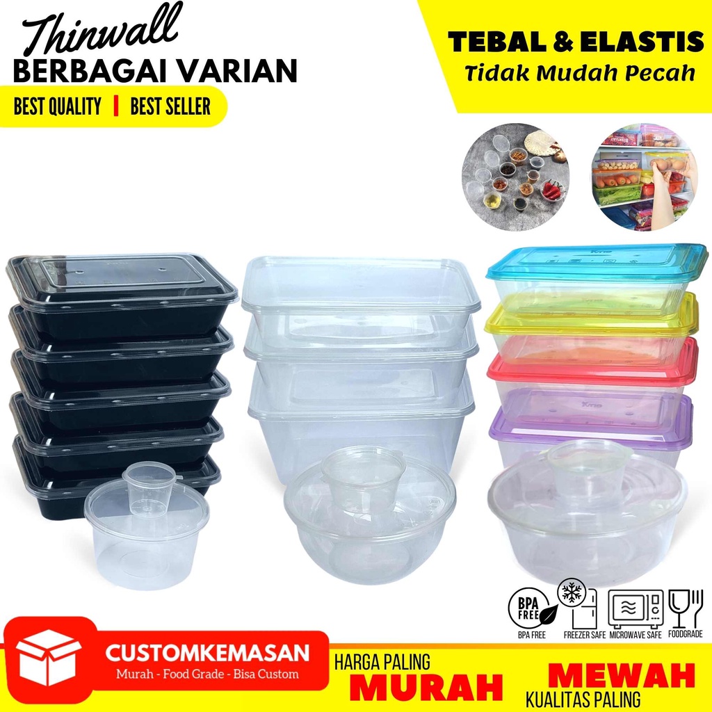 Jual Thinwall / Thinwall Premium / Food Container / Kemasan makanan ...