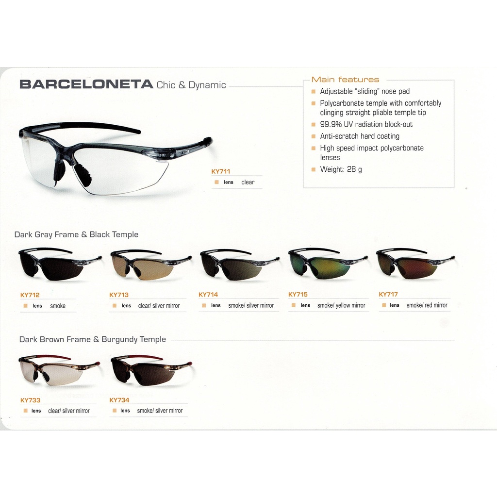 Jual Kaca Mata Safety Merk Kings Type Barceloneta | Shopee Indonesia