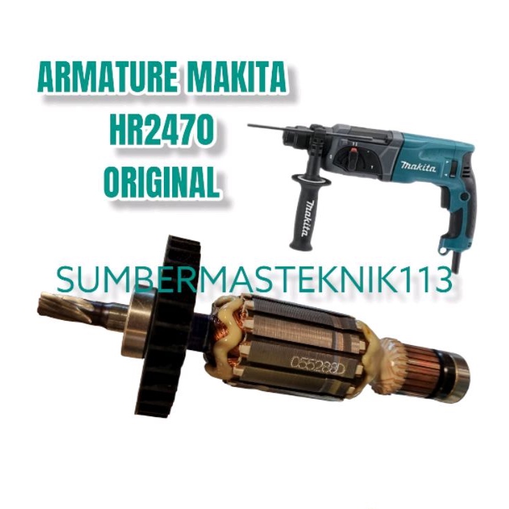Jual ARMATURE / ANGKER MAKITA HR 2470 ORIGINAL ROTARY HAMMER MAKITA ...