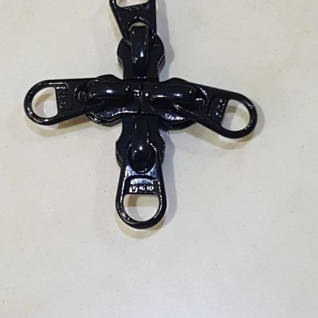 Jual Kepala Resleting YKK Cebol Terbalik Hitam No.5 Per Pak | Shopee ...