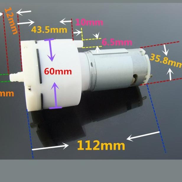 Jual Pompa Aerator dan Vakum Udara 12V DC 15L/min Motor 555 Air Vacum ...
