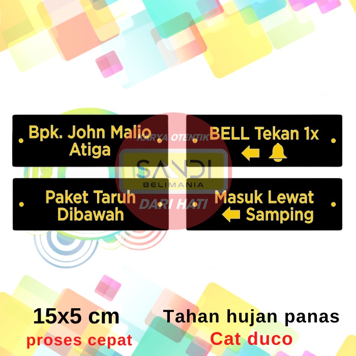 Jual Sign Board Akrilik Nama Signage Label Acrylic Nama Ruangan Penanda ...