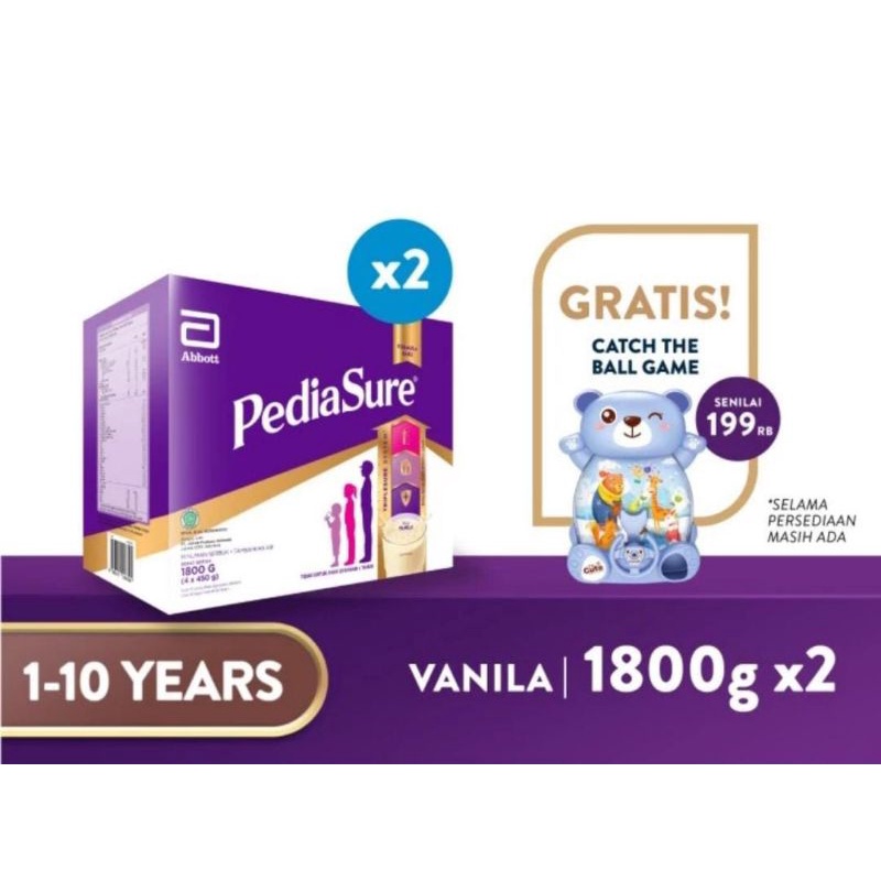 Jual Pediasure Vanila 1800g 1-10 tahun susu formula pertumbuhan - 2 pack | Shopee Indonesia