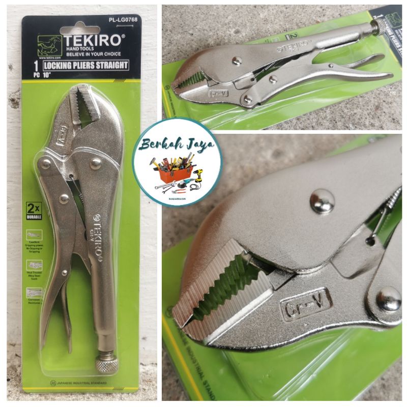 Jual Tang Buaya TEKIRO 10" inch Tang Jepit Bulat / Bengkok & Lurus ...