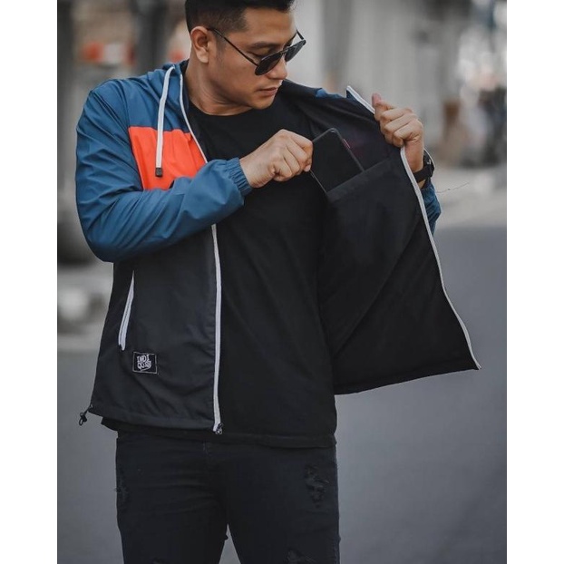 Jual Jaket Pria Hoodie Running Sport Taslan Parasut Tracktop Jaket ...