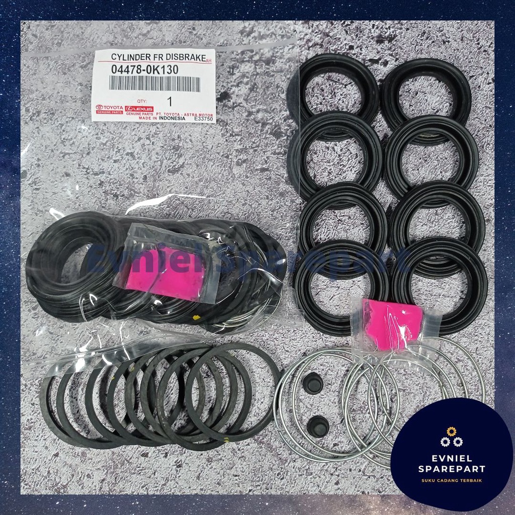Jual Caliper Kit Karet Seal Rem Cakram Depan Fortuner Hilux Vigo 3.0 ...