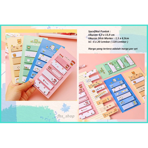 Jual 120 Lembar Sticky Note Label Memo Tempel Sticky Notes Kertas Memo ...
