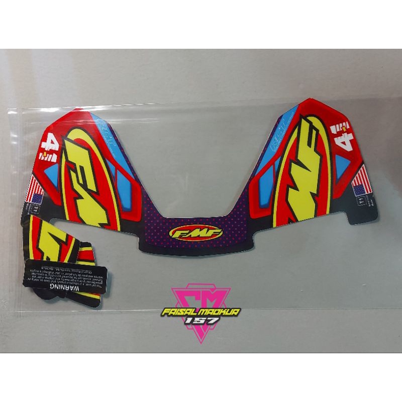 Jual Sticker Knalpot FMF 41 blue titanium carbon | Shopee Indonesia