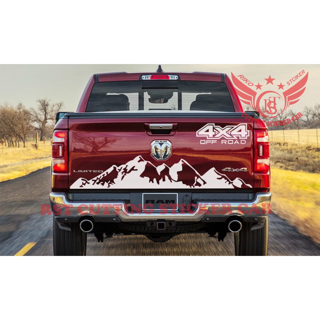 Jual Sticker mobil 4x4 cutting sticker untuk bak belakang mobil ranger ...