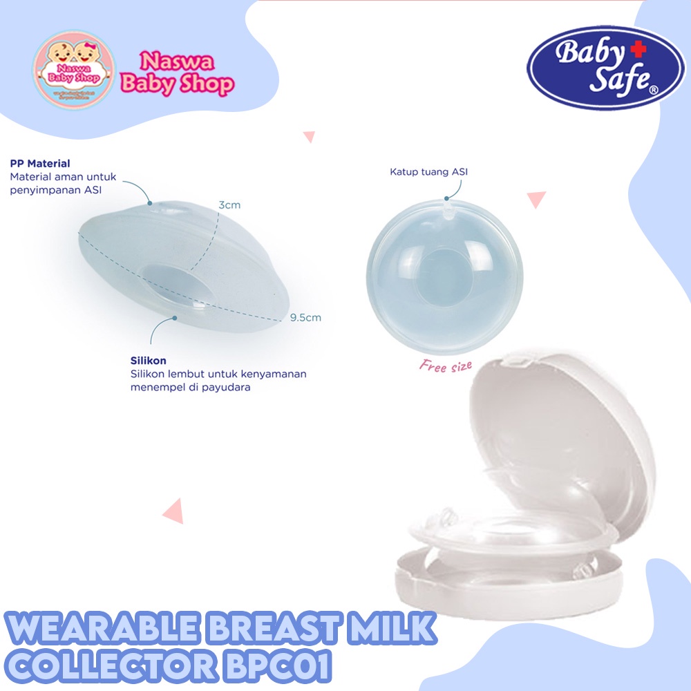 Jual Baby Safe Wearable Breast Milk Collector Wadah Penampung ASI BPC01 ...