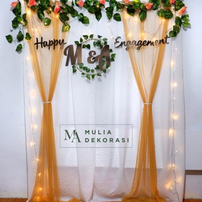 Jual Dekorasi Lamaran Backdrop Nikahan Photobooth Diy Paket Pesta Mulia ...