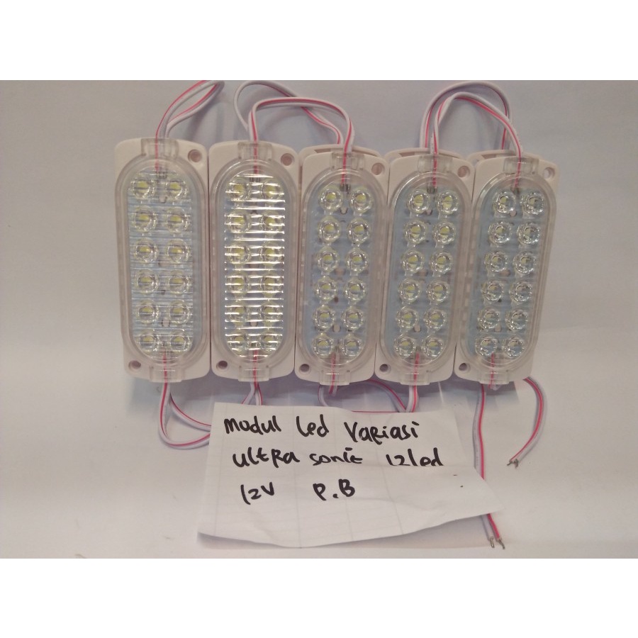 Jual Lampu Led Module/ Modul Strip 12 Led/ Mata 7 watt 12 Volt Warna ...