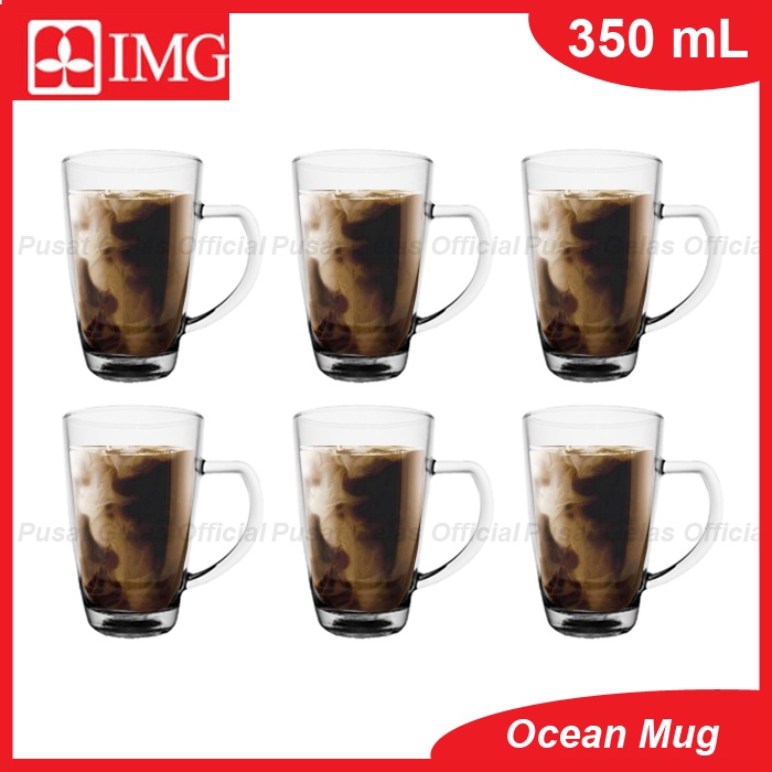 Jual 1 SET 6 PCS Gelas Mug Kopi - Coffee Mug - Gelas Kaca - Gelas Mug ...