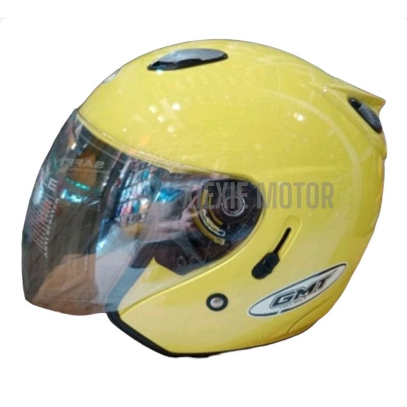 Jual HELM SEPEDA MOTOR HALF FACE GMT DOUBLE VISOR HELM SNI HELM ...