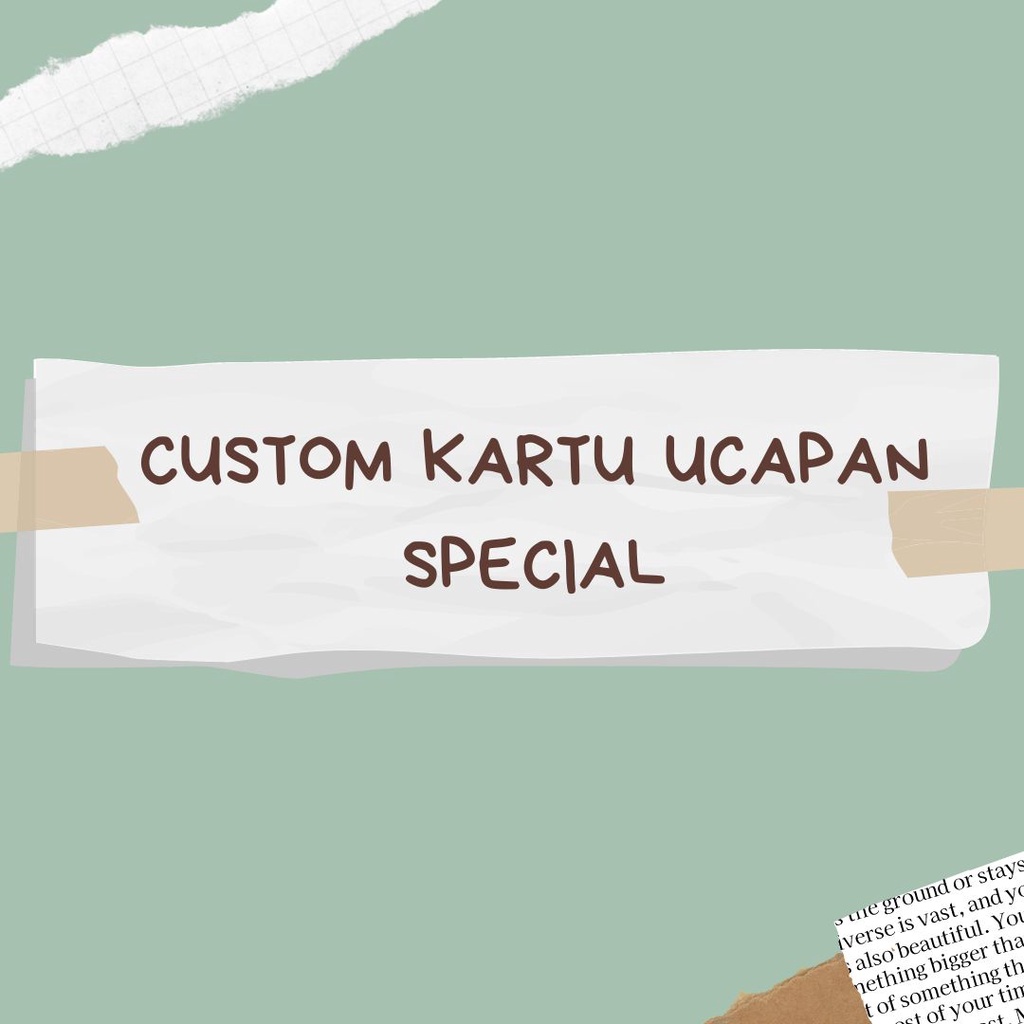 Jual Addictea Custom Kartu Ucapan Spesial | Shopee Indonesia