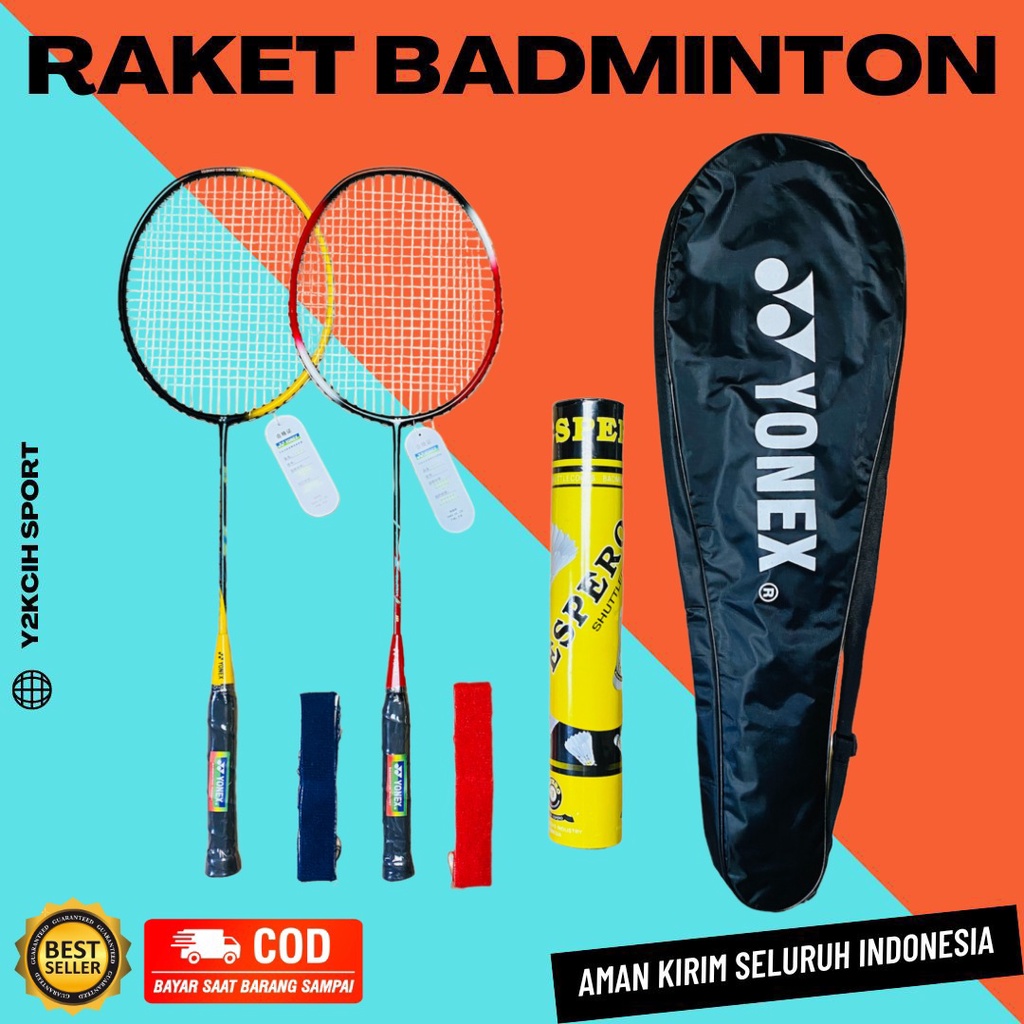 Jual RAKET BADMINTON BULU TANGKIS MURAH PAKET LENGKAP BISA COD GRATIS ...