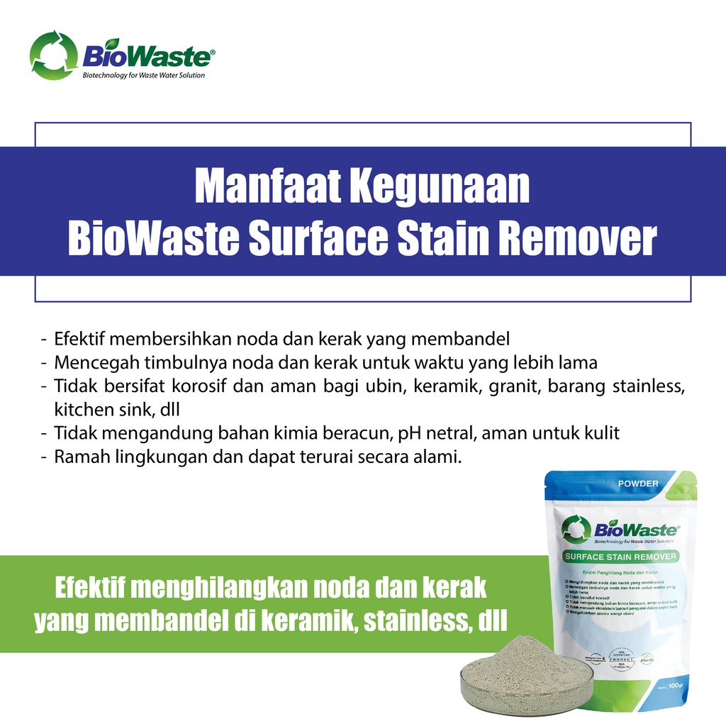 Jual Biowaste Surface Stain Remover Enzim Penghilang Noda dan Kerak ...