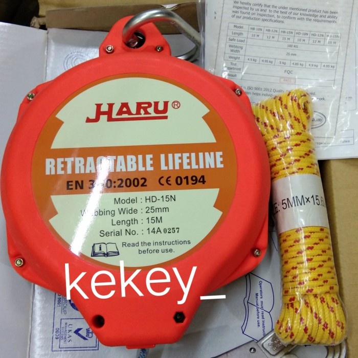 Jual Retractable Lifeline Hd 15 N Haru | Shopee Indonesia