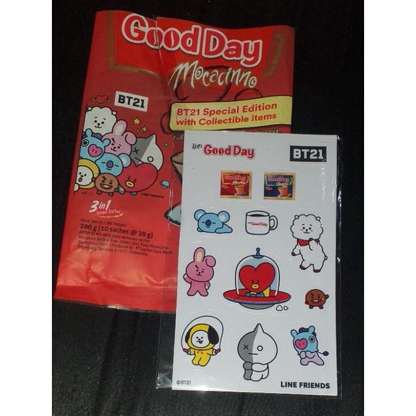 Jual Stiker BT21 Good Day Mocacinno | Shopee Indonesia