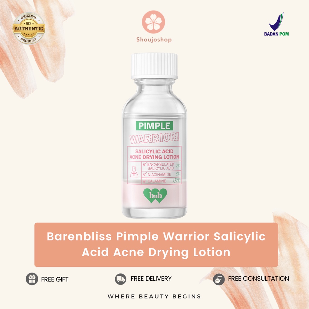 Jual Barenbliss Pimple Warrior Salicylic Acid Acne Drying Lotion 15gr ...