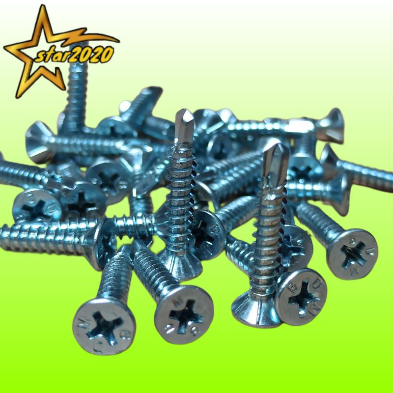 Jual sekrup grc panjang 8x2,5cm untuk pasang risplang isi 100pcs ...