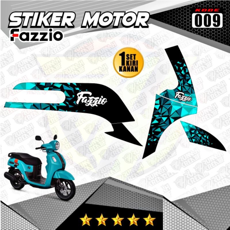 Jual Decal Sticker Striping Variasi Yamaha Fazzio 125 - Yamaha Fazzio Hybrid |Decal Fazzio - Lis ...