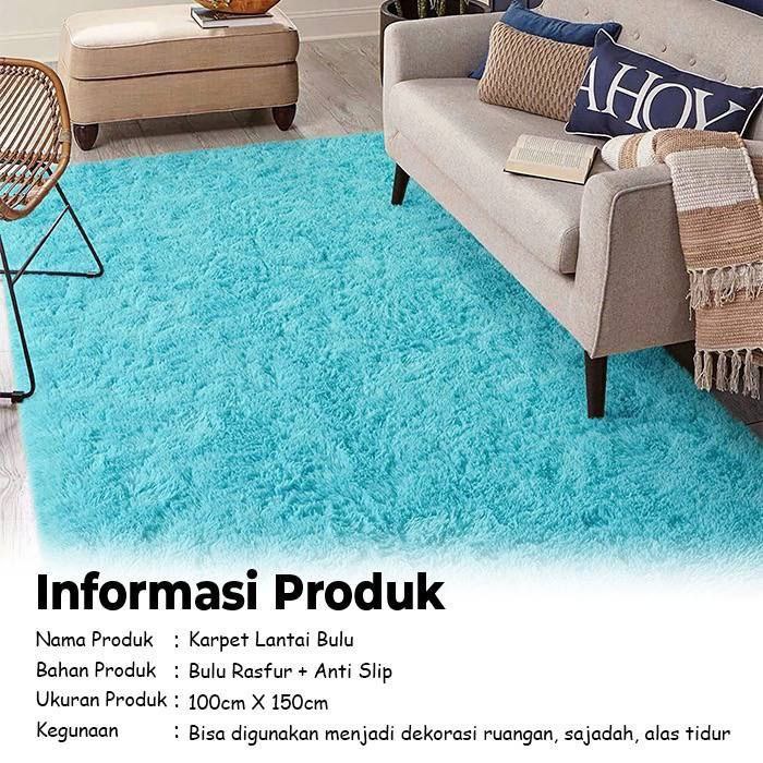 Jual Karpet Lantai Tebal - Karpet Lantai Bulu - Karpet Bulu Rasfur Jumbo | Shopee Indonesia