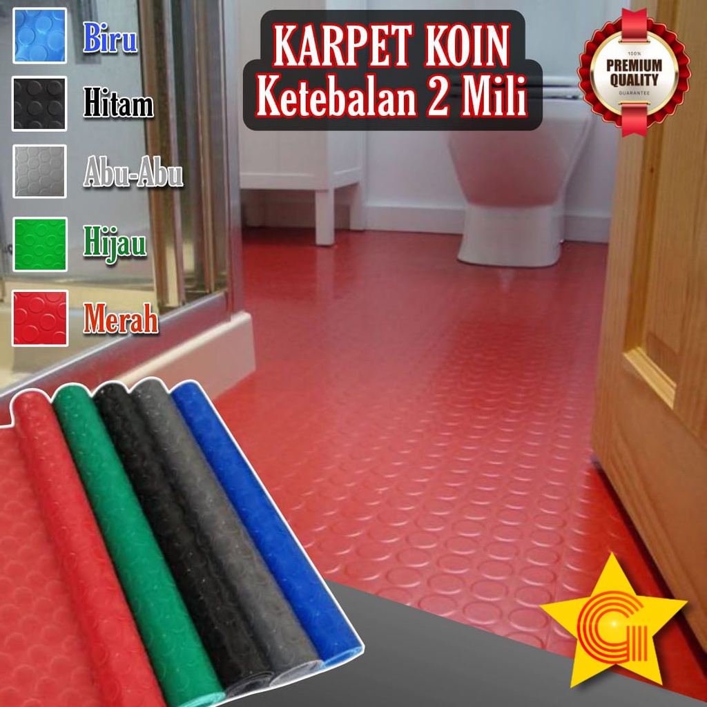Jual Karpet Karet PVC Alas Kamar Mandi Koin 110x120cm 2mm / Rubber PVC ...