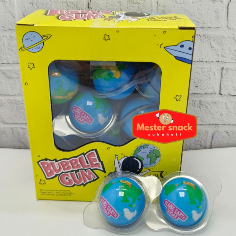 Jual Permen Ranjani Globe Earth Bubble Gum (1 pack isi 24 pcs) | Shopee ...
