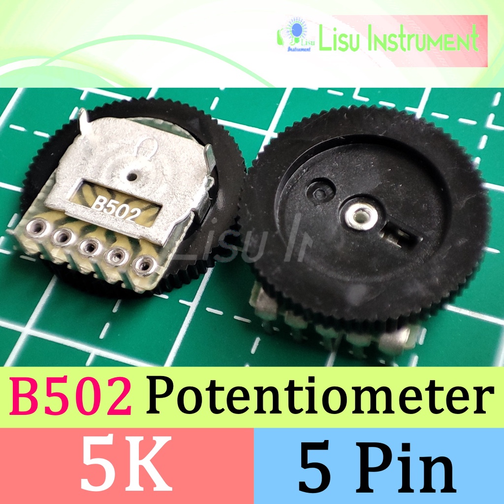 Jual 5K B502 Duplex Gear Potentiometer 5Pin | Shopee Indonesia