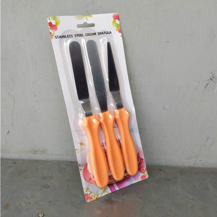 Jual Spatula buttercream 3in1/ Spatula poles penghalus buttercream ...