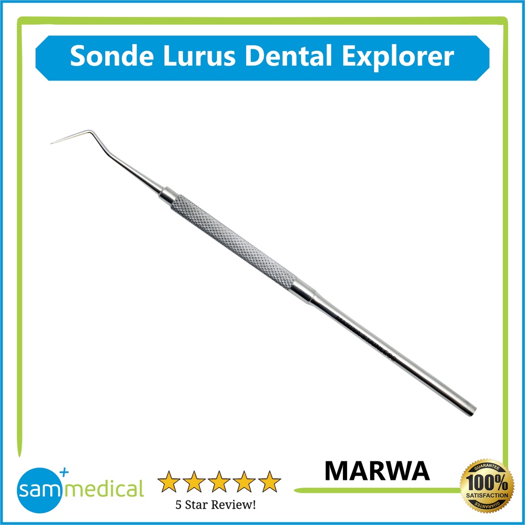 Jual MARWA Sonde Lurus Dental Explorer / Probe Sonde Straight / Dental ...