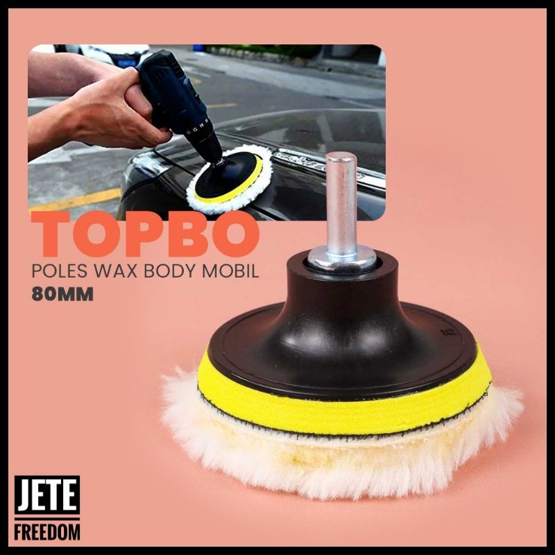 Jual TOPBO Universal Polisher Pad Wol Busa Poles Wax Buffer Body Mobil ...