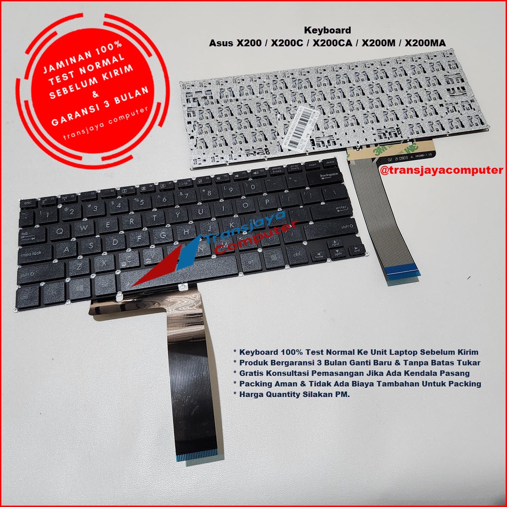 Jual Keyboard Laptop Notebook Asus X200 X200C X200M X200CA X200MA ...