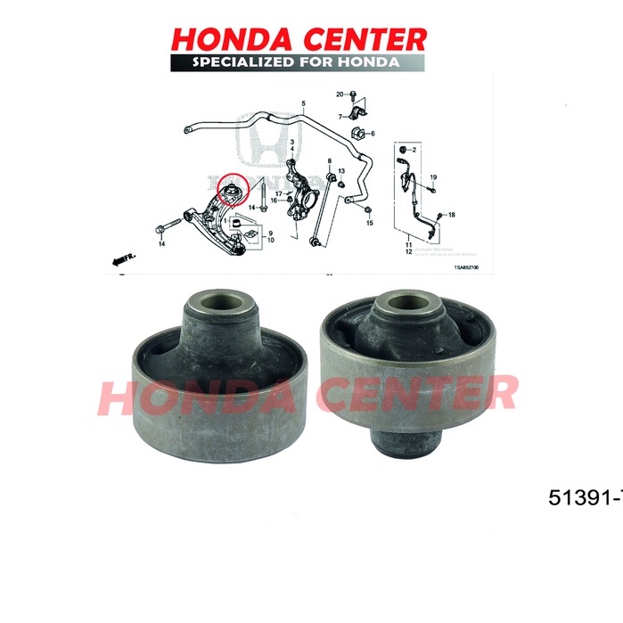 Jual Bushing Bush Bosh Bos Karet Lower Arm Sayap Depan Besar Brio Brv ...