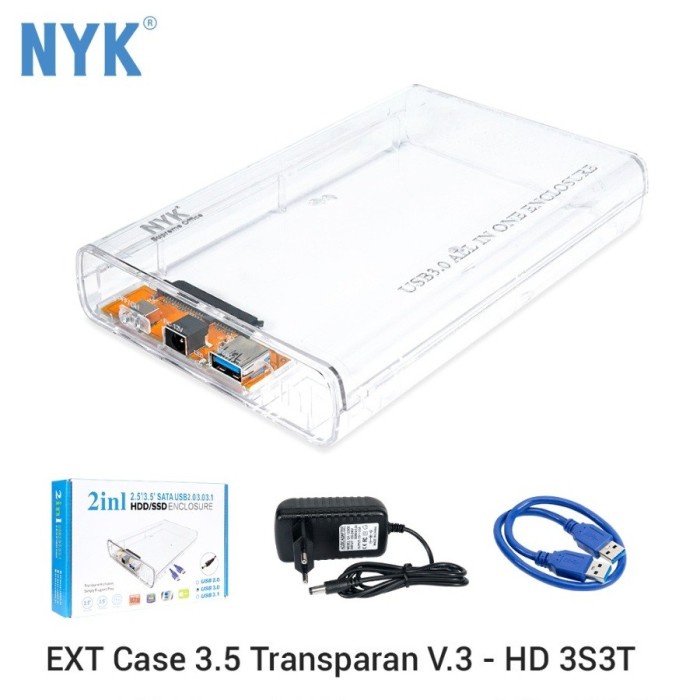 Jual Casing HDD External 3.5 sata Eksternal External 3,5 inch case 3.0 ...
