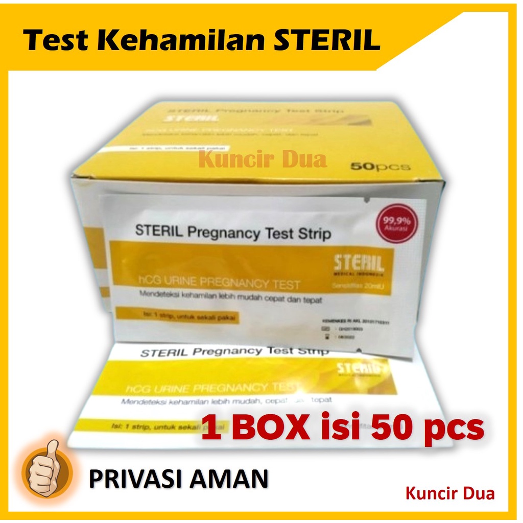 Jual Steril Tes Hamil 1 Box isi 50 pcs / Test Pack Steril / Tes ...