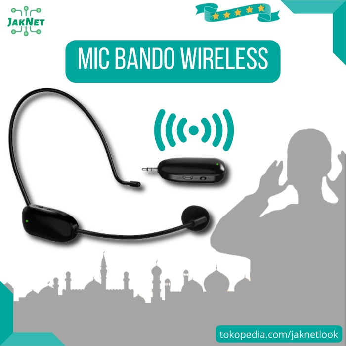 Jual Mikrofon Mic Bando Wireless 2.4Ghz Presentasi Tour Guide Imam ...