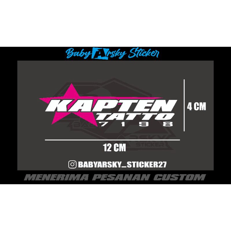 Jual STICKER CUTTING KAPTEN TATTO variasi BINTANG | Shopee Indonesia