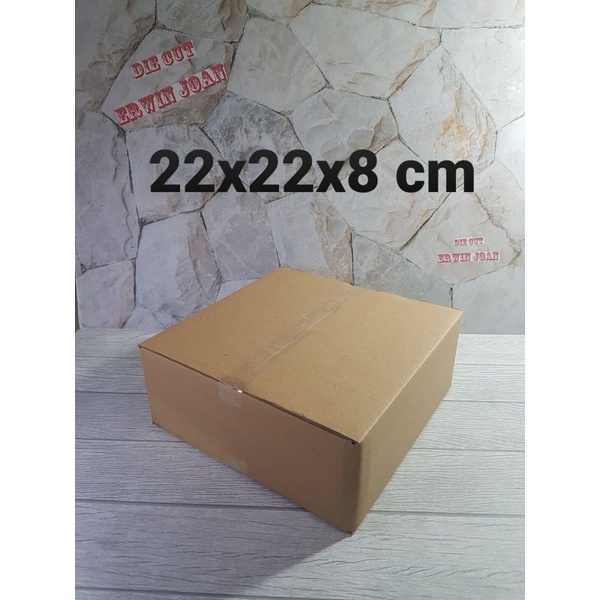 Jual Kardus / Box / uk 22x22x8 cm / Kotak Karton packing polos Baru ST ...