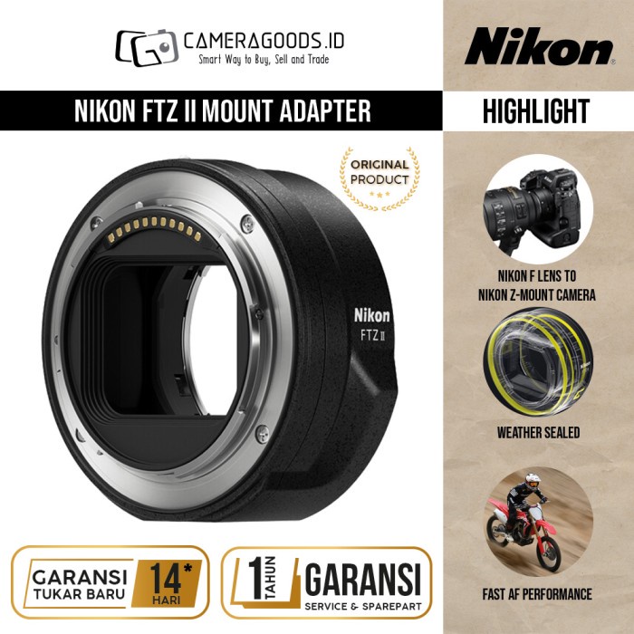 Jual Nikon FTZ II Mount Adapter Nikon F Lens to Nikon Z-Mount Camera ...
