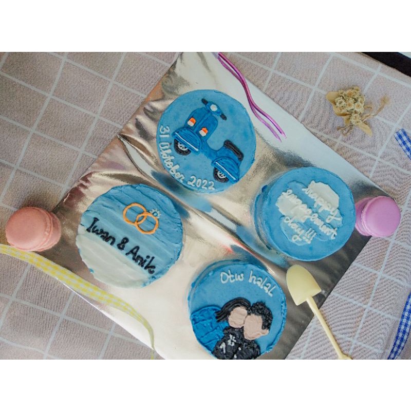Jual bento cake combo 4/ mini bento cake / korean cake / kue ulang ...