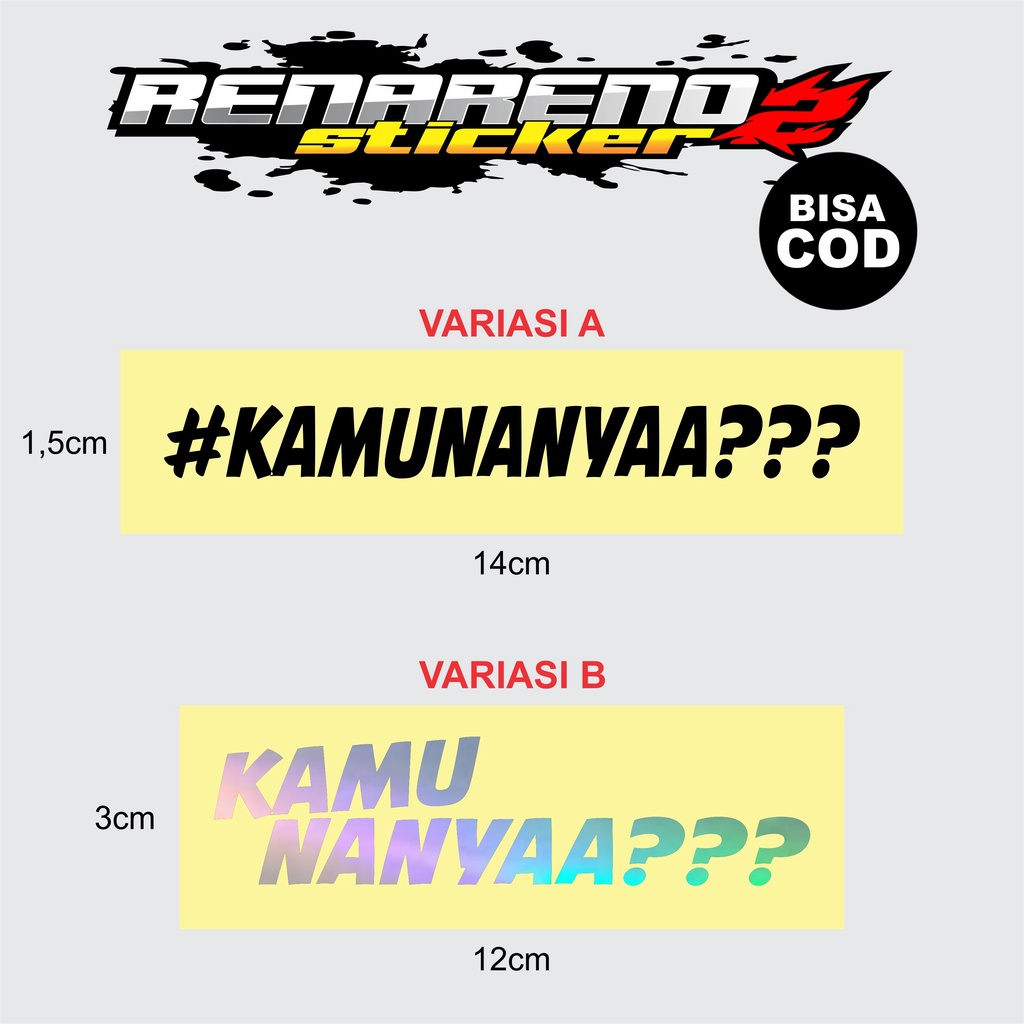 Jual STICKER VIRAL KAMU NANYA | Shopee Indonesia