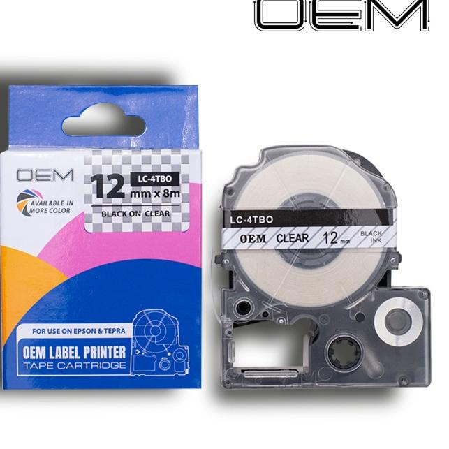 Jual OEM LABEL TAPE 12mm x 8m FOR USE ON EPSON LABELWORKS - black on ...