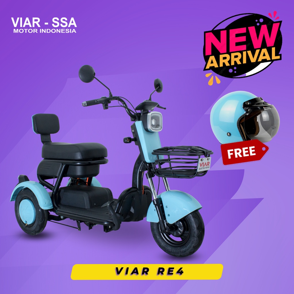 Jual Sepeda Listrik Roda3 VIAR Terbaru RE4 (CIAYUMAJAKUNING) Sepeda ...