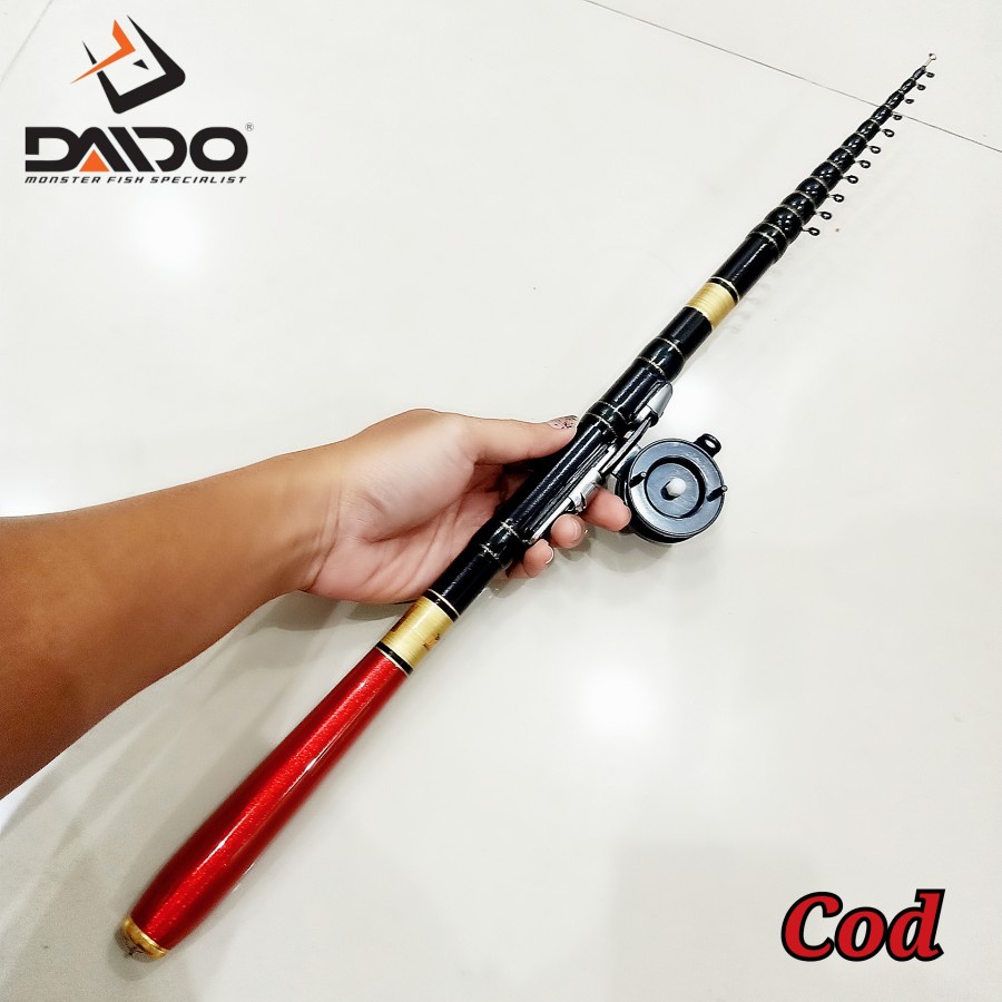 Jual Joran Tegek Custom kolong 450 Carbon + Reel | Shopee Indonesia