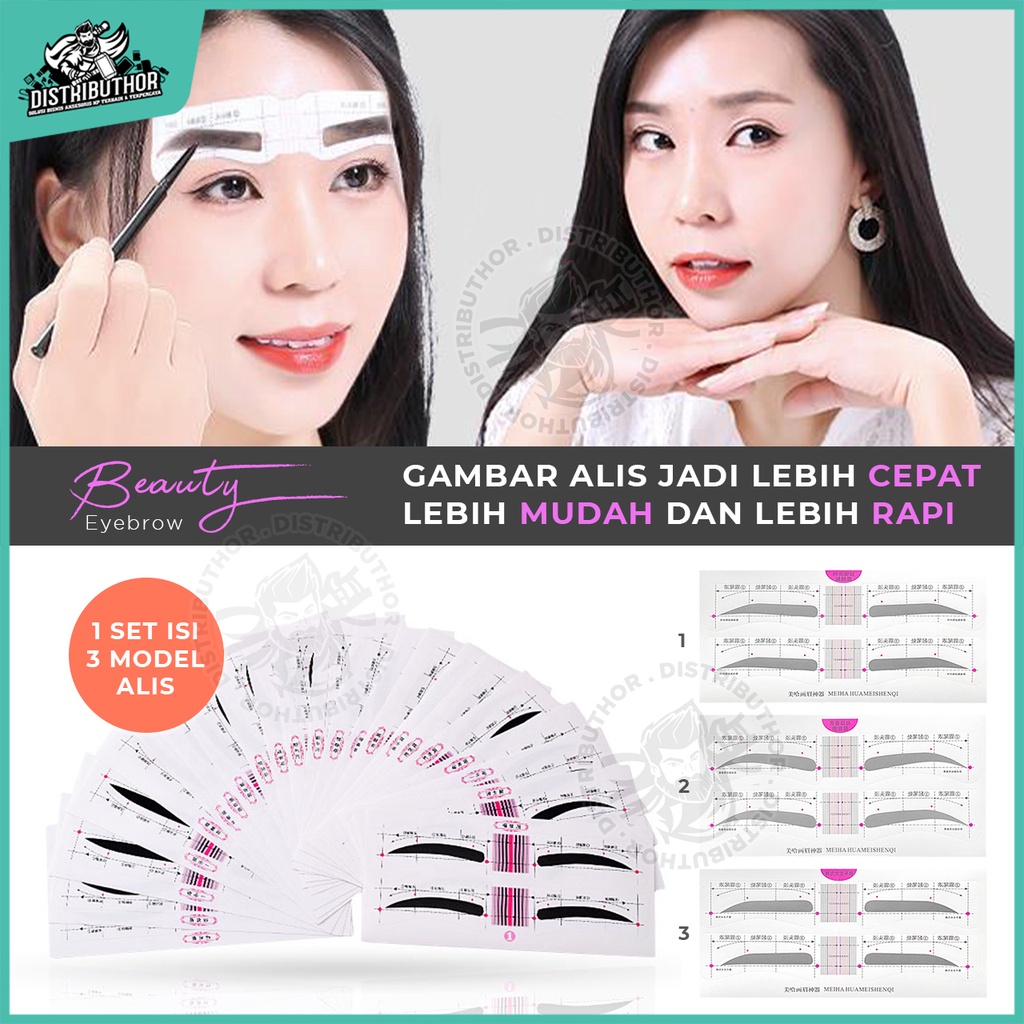 Jual Cetakan Alis Penggaris Stiker Tempel Perapih Bentuk Alis Eyebrow ...
