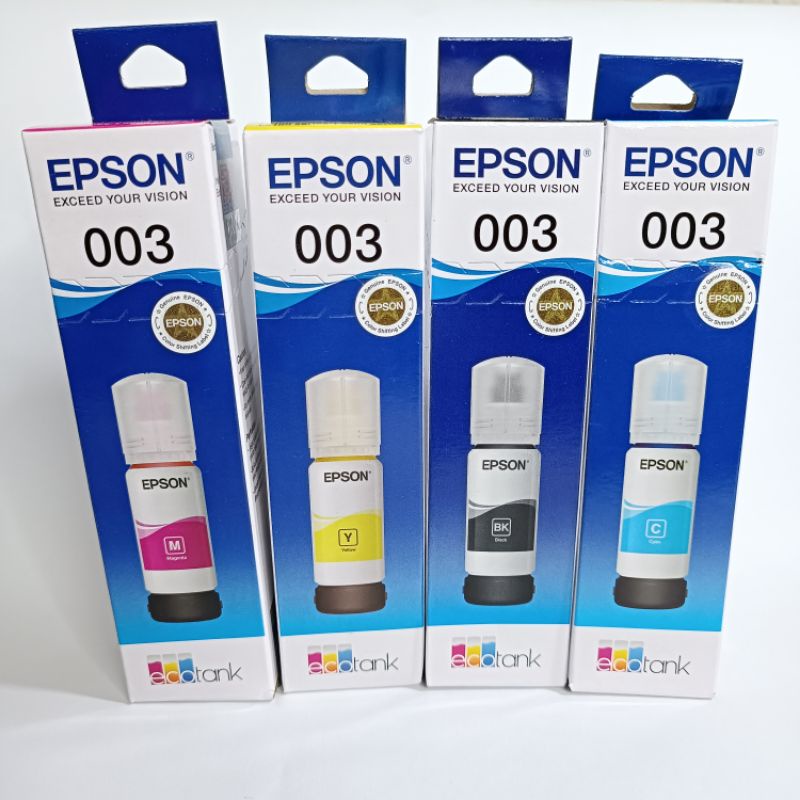 Jual TINTA EPSON 003 L1100 L1200 L3100 L3200 L5100 L5200 ORIGINAL ...